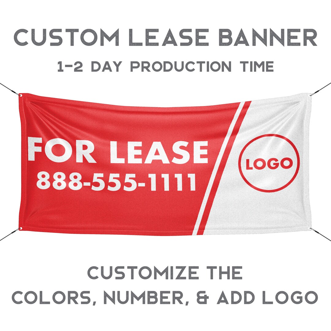 Personalized for Lease Vinyl Banner With Your Logo, Real Estate, Yard ...