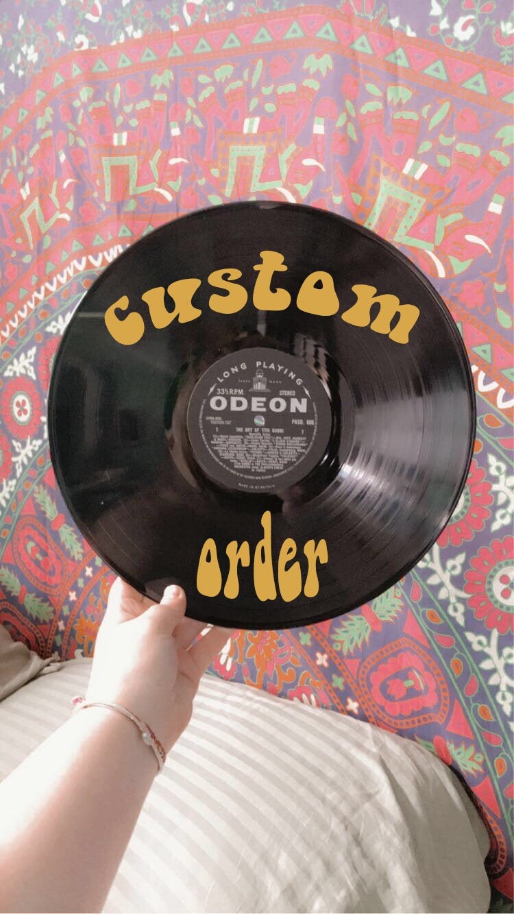 Custom Personalized Order Painted Vinyl Record | Etsy