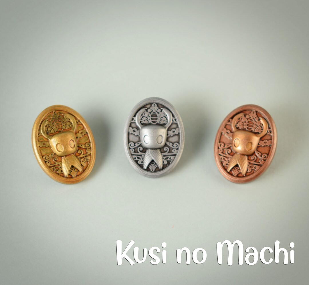 Medallion Pins Knight Hollow Knight Effect Silver Gold Copper - Etsy