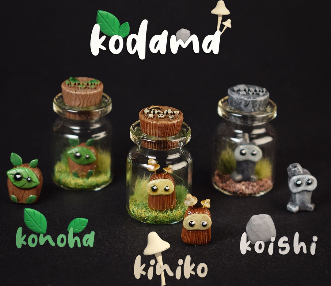 Kodama 木霊 forest Spirit Miniature in Bottle, Koishi, Konoha, Kiniko ...