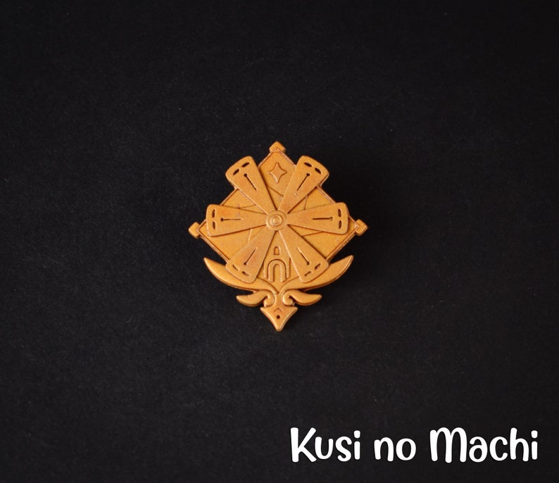 Pins Genshin Impact Mondstadt Emblem Silver Gold or Copper - Etsy