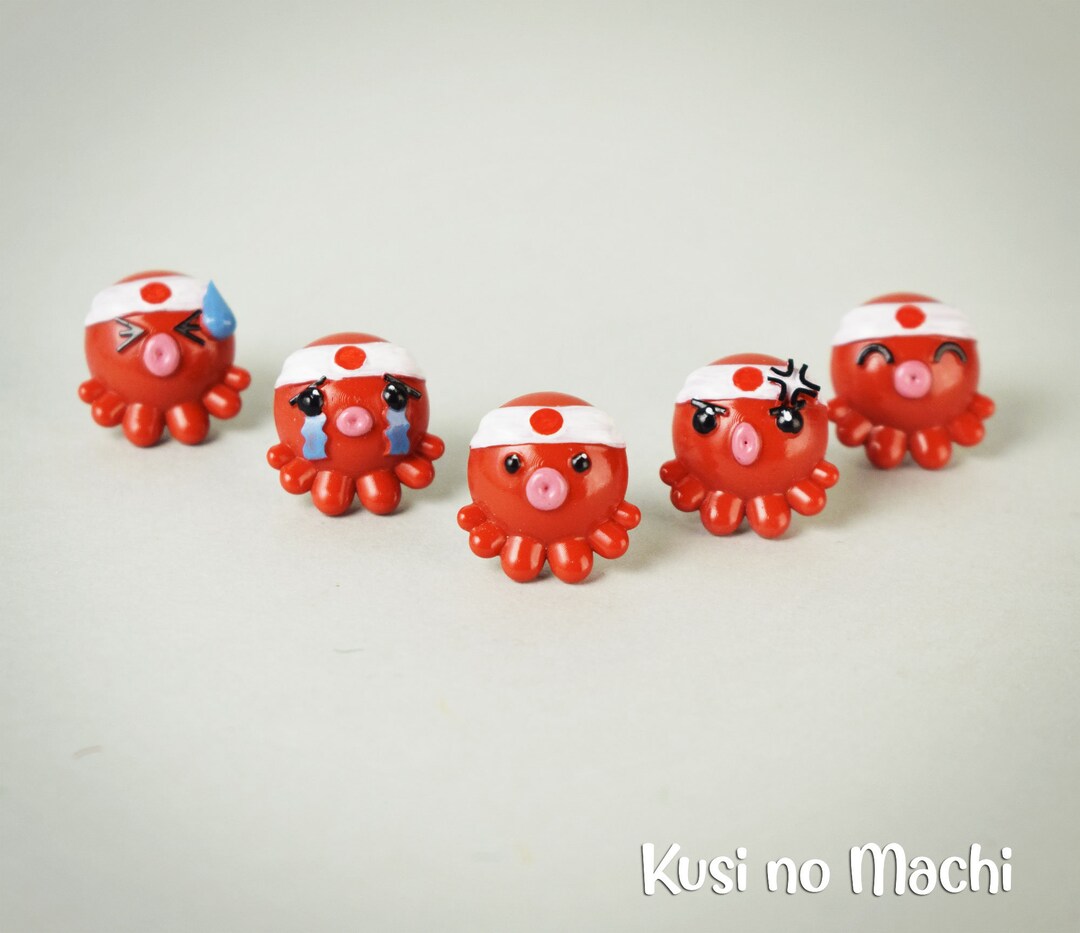 Japanese Tako Kawaii Cute Octopus Earring - Etsy UK