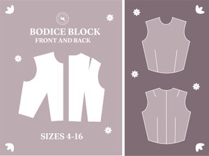 Basic Bodice Block Pattern With Darts - Etsy Canada
