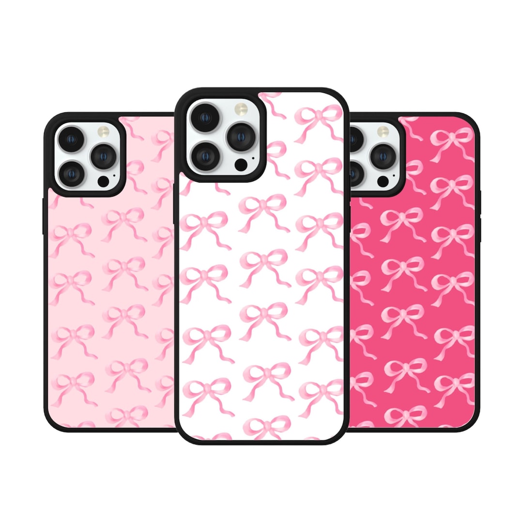 Pink Bow iPhone Case – Cute Coquette Style TPU Cover, Gift for Her ...