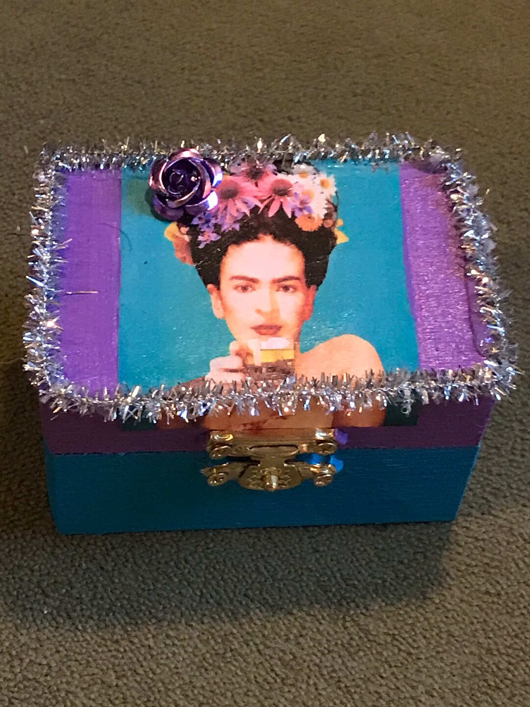 Mini Wooden Frida Kahlo Decor Storage Hinged Box - Etsy
