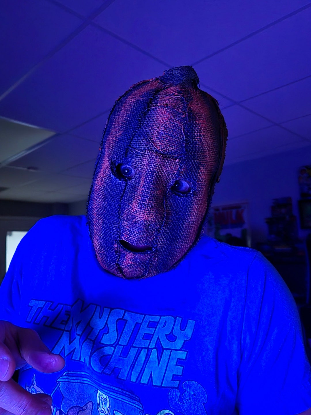 Scary Burlap Scarecrow Creepy Halloween Half Mask Costume - Bogy - Etsy