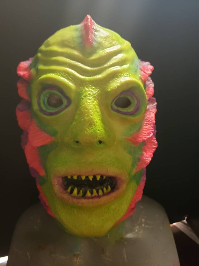 Fish Gill Man Creature Halloween Latex Half Mask - Etsy