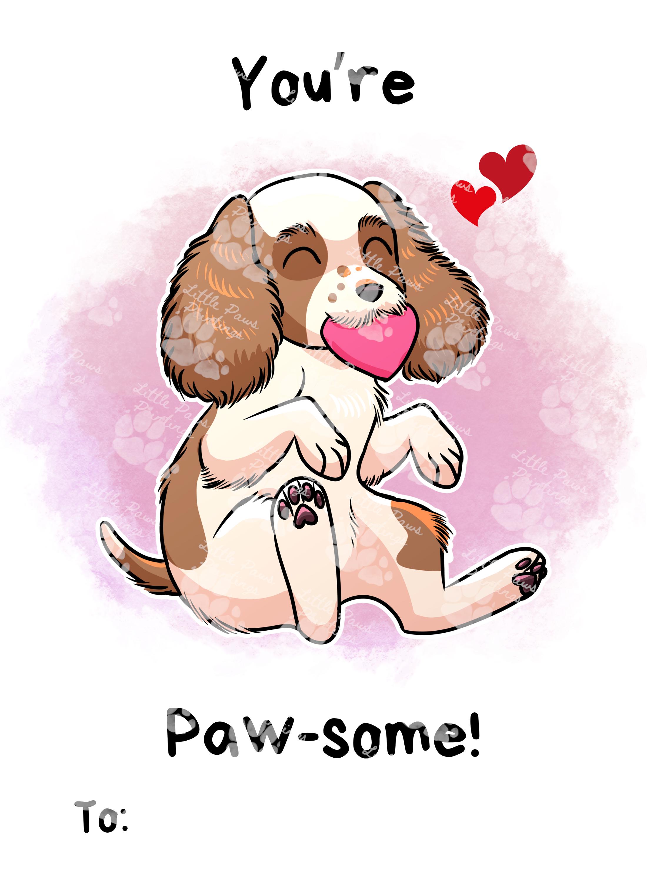 Puppy Valentine's Day Cards | Dog Lover Printable (digital Download) - Etsy