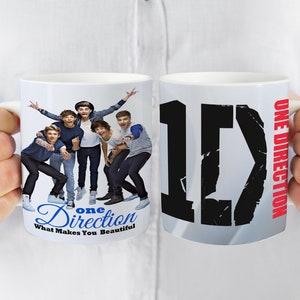 One Direction Mug, What Make You Beautiful Mug 11oz, Metal Direction ...