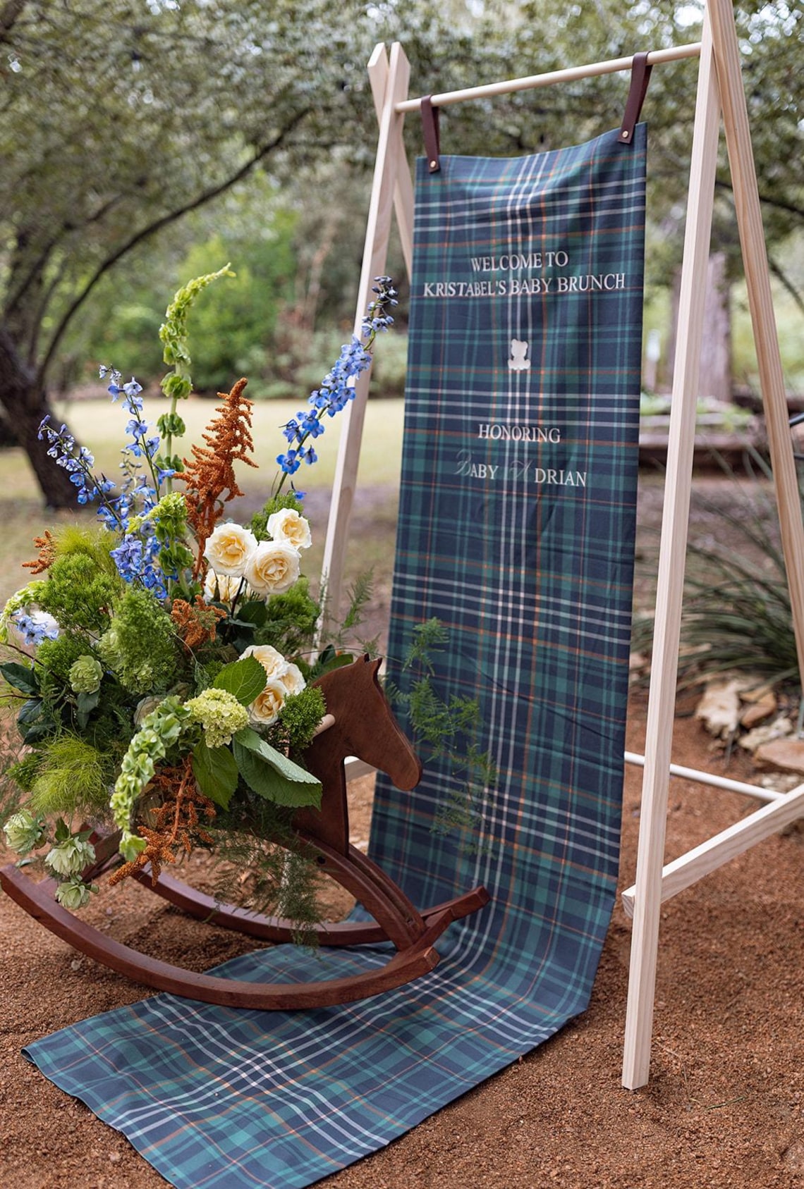 Custom Fabric Welcome Banner | Ralph Lauren Inspired Baby Shower Sign ...