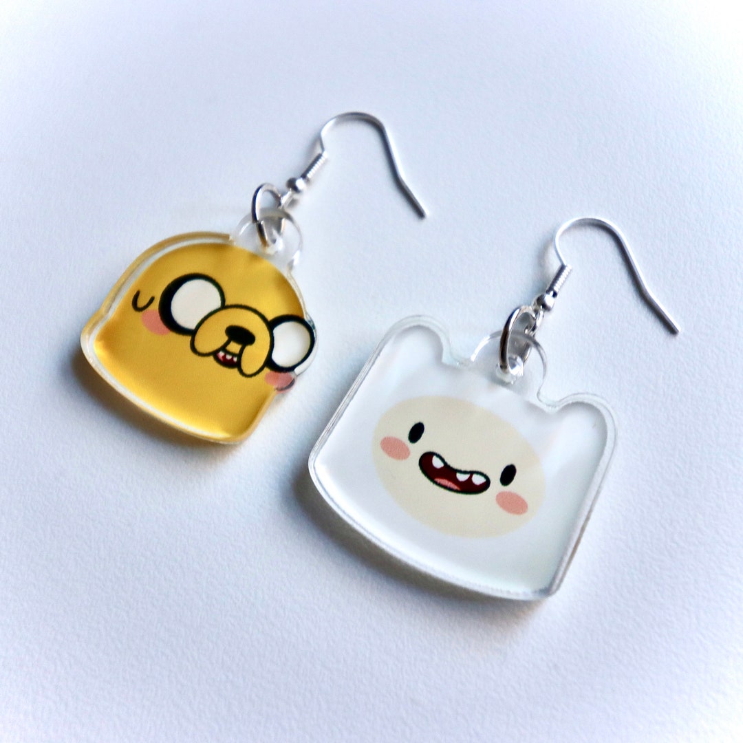 Finn and Jake Earrings, Adventure Time, Fionna and Cake, Adventure Time ...