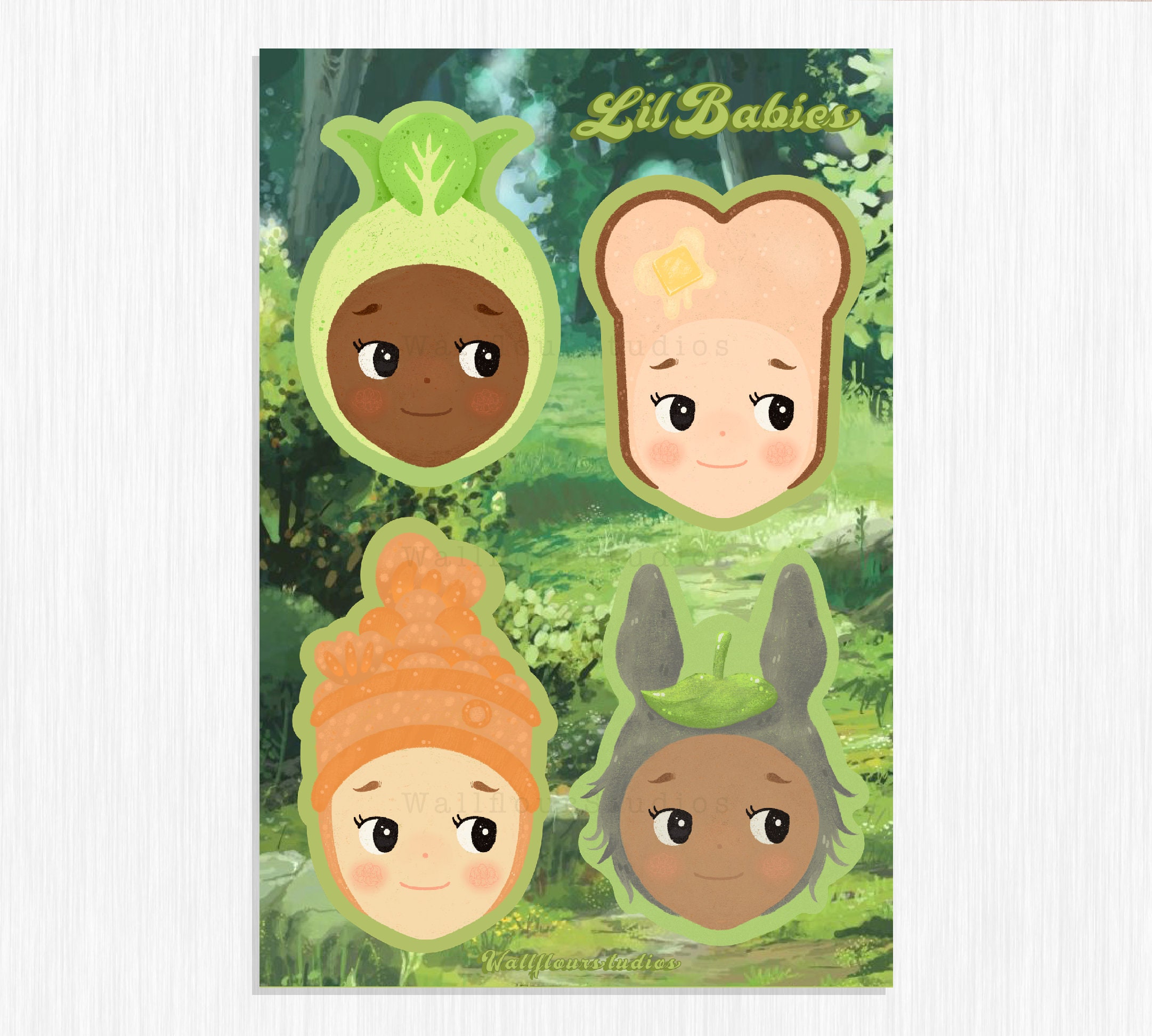 Lil Babies Stickersheet, Kewpie Sticker, Sonny Angel Sticker, Kawaii ...