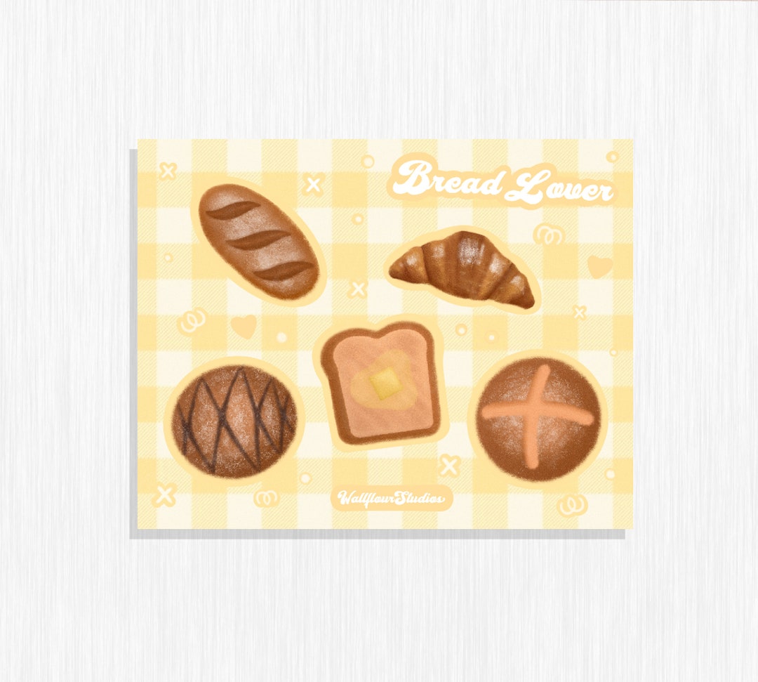 Bread Stickersheet, Bread Sticker, Kawaii Bread Stickers, Bread Bumper ...