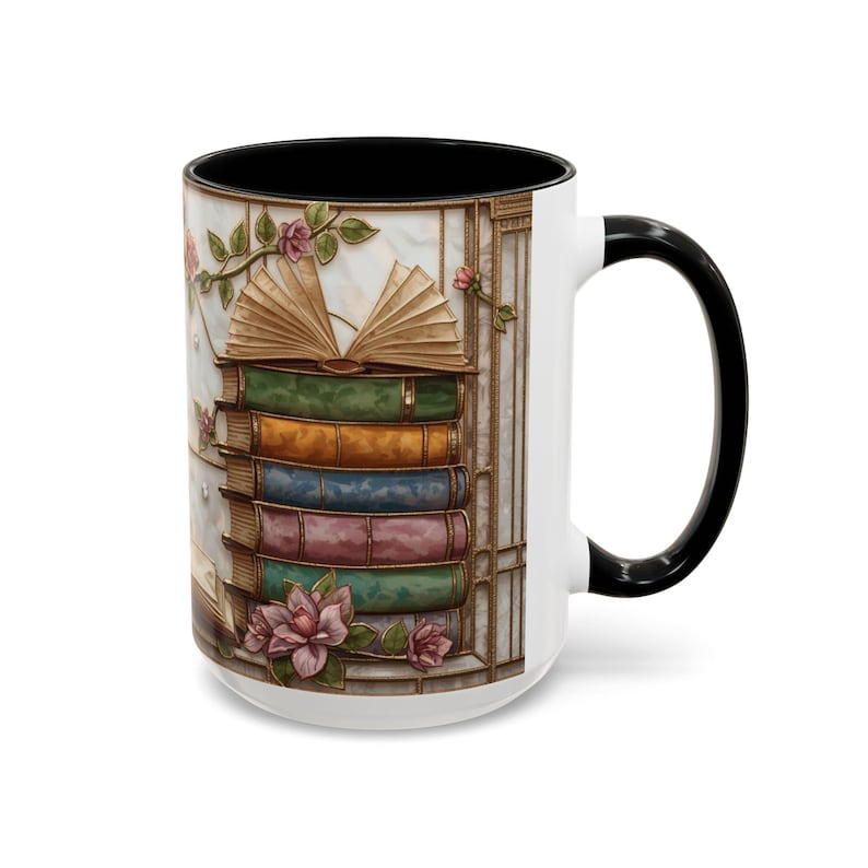 Book Lover Mug, Vintage Library Aesthetic Coffee Cup, Dark Academia ...