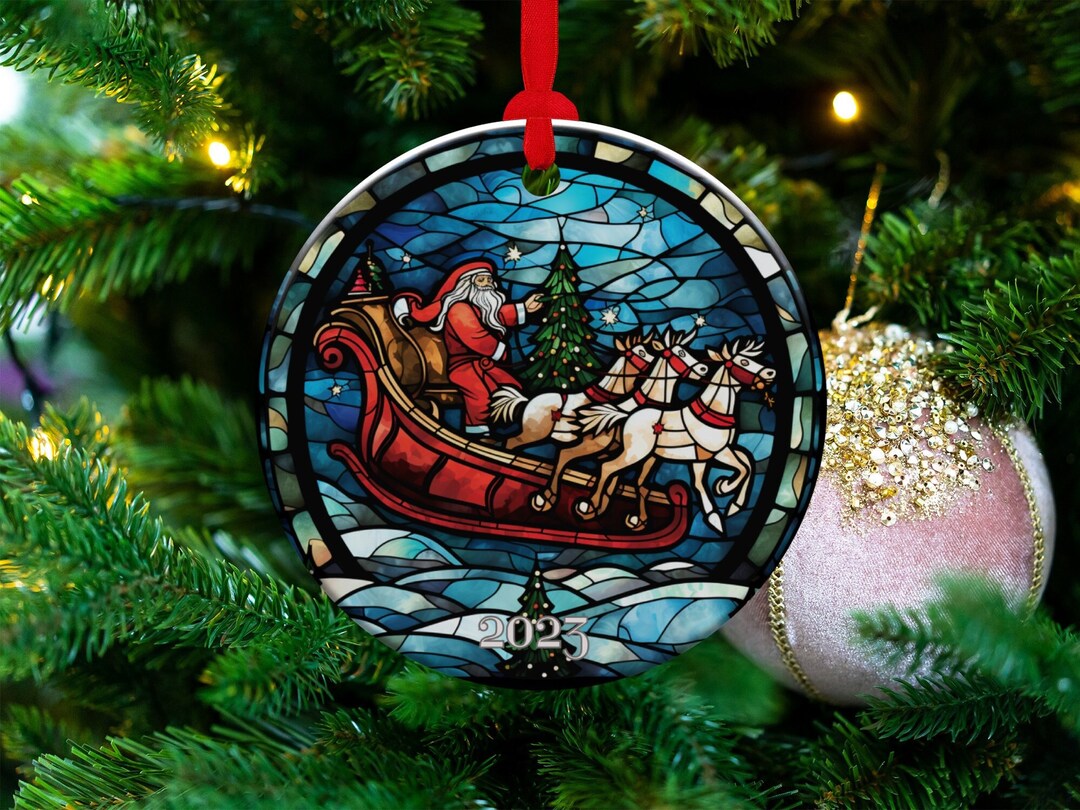 Santa 2023 Ornament, 2023 Christmas Decoration, Holiday Gift Idea ...