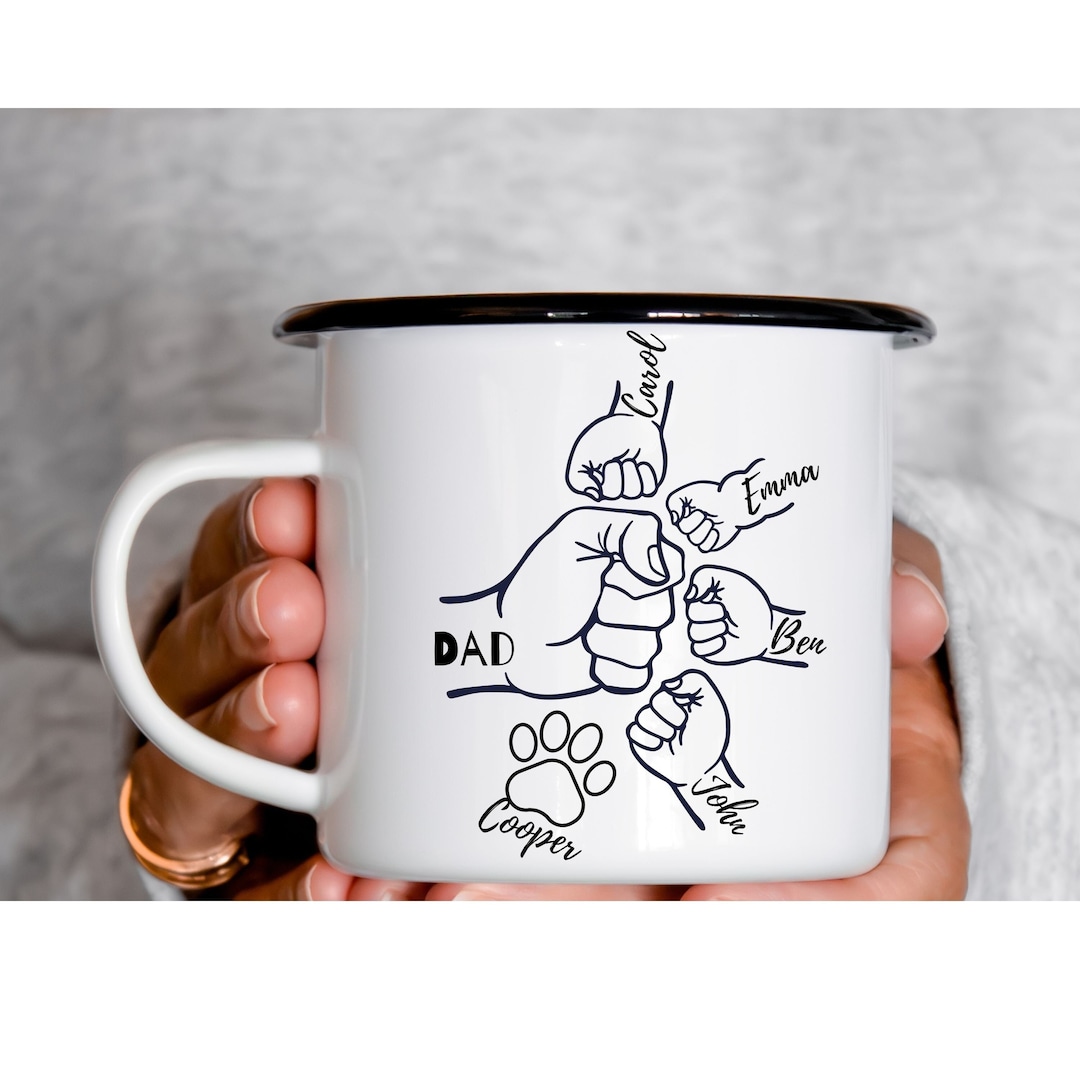 Personalized Dad Coffee Mug, Dad Mug With Kids Names, Fathers Day Gift ...
