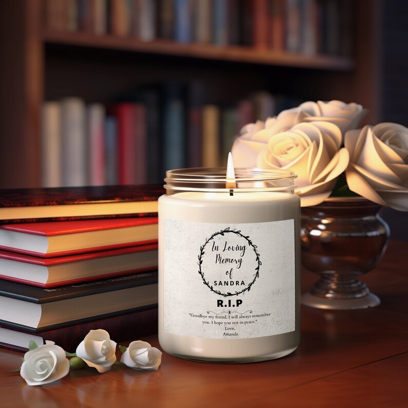 Memorial Candle, in Loving Memory, Custom Tribute, Bereavement Gift ...