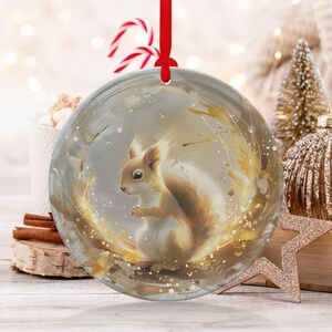 Cute Squirrel Ornament, Woodland Animal Decor, Handcrafted Holiday ...