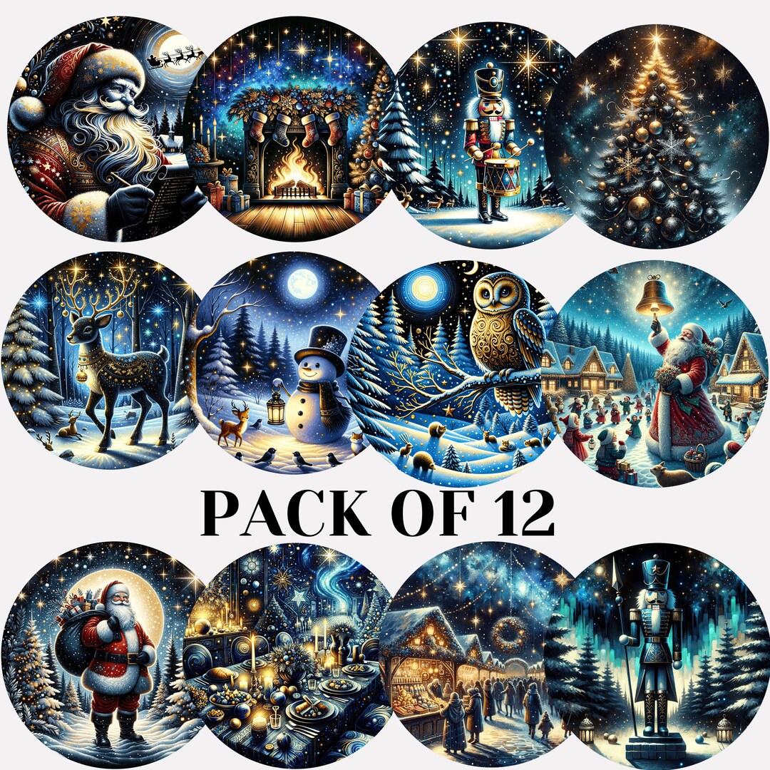 Pack of 12 Christmas Ornaments, Christmas Decoration, Holiday Gift ...