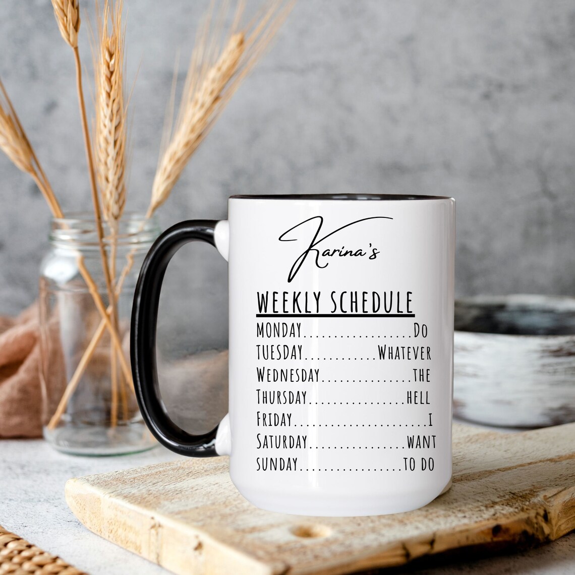 Retiring Weekly Schedule Custom Mug, Retirement Gifts for Women ...