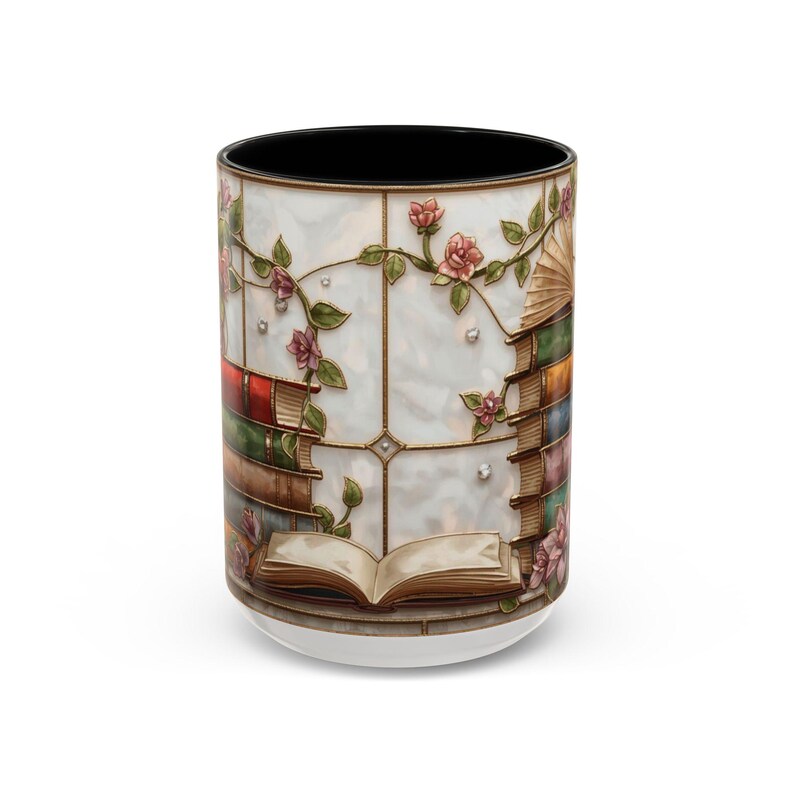 Book Lover Mug, Vintage Library Aesthetic Coffee Cup, Dark Academia ...