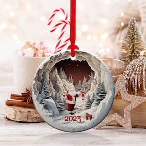 Santa 2023 Ornament, 2023 Christmas Decoration, Holiday Gift Idea ...