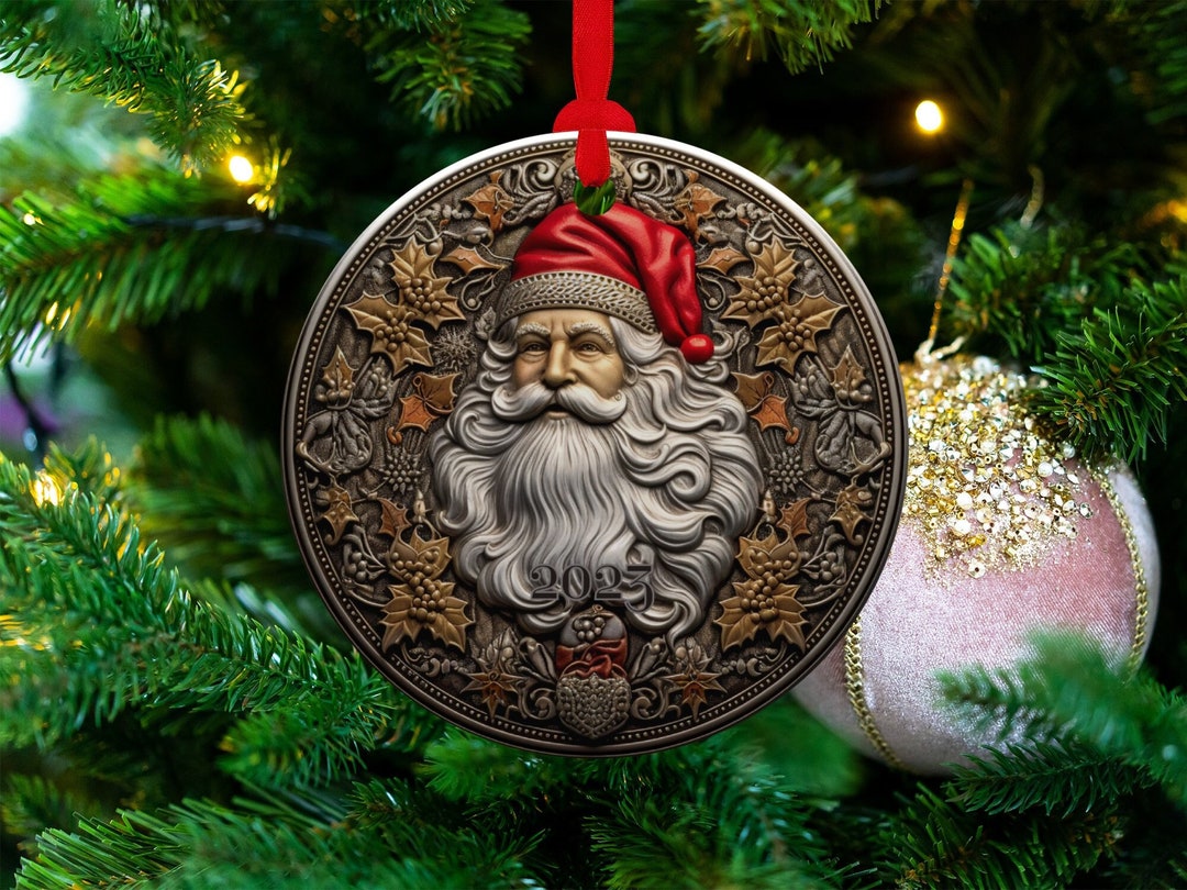 Santa 2023 Ornament, 2023 Christmas Decoration, Holiday Gift Idea ...