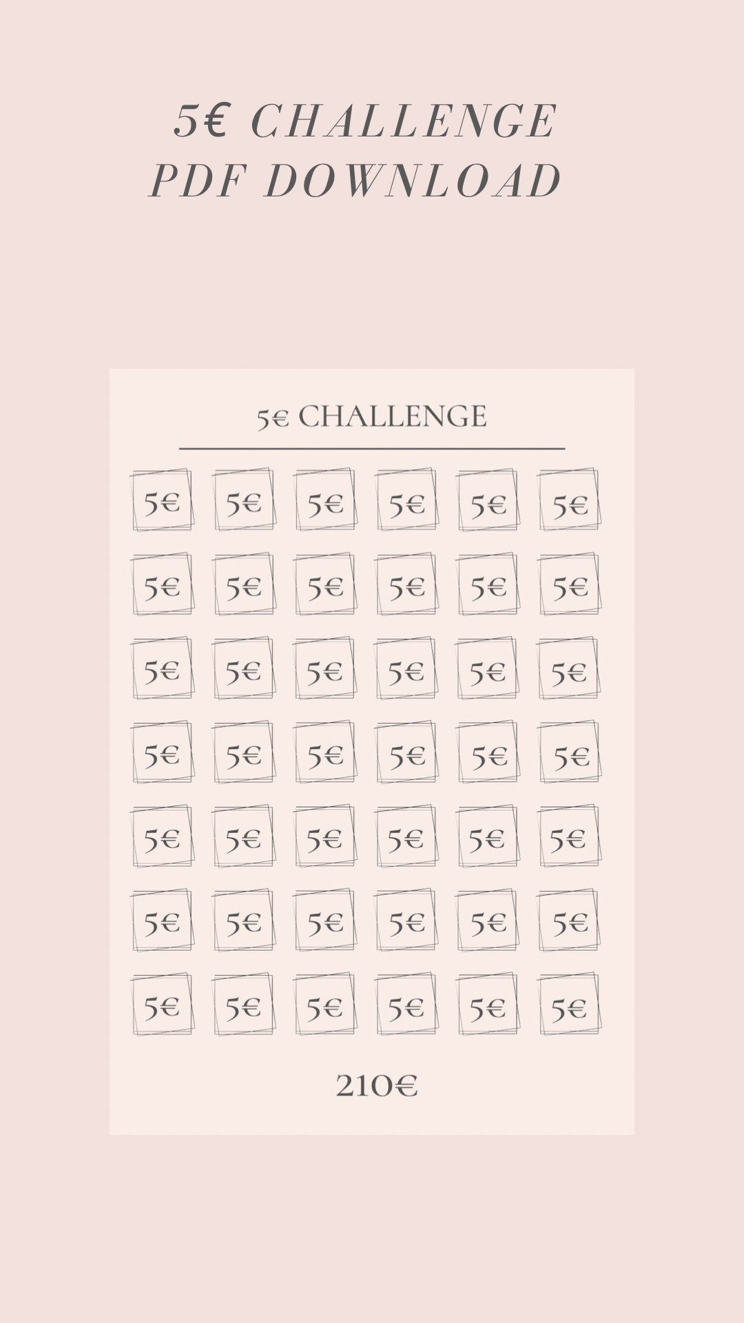 5 Euro Challenge, Budget Binder, Budget Planer, Sparchallenge, Spar ...