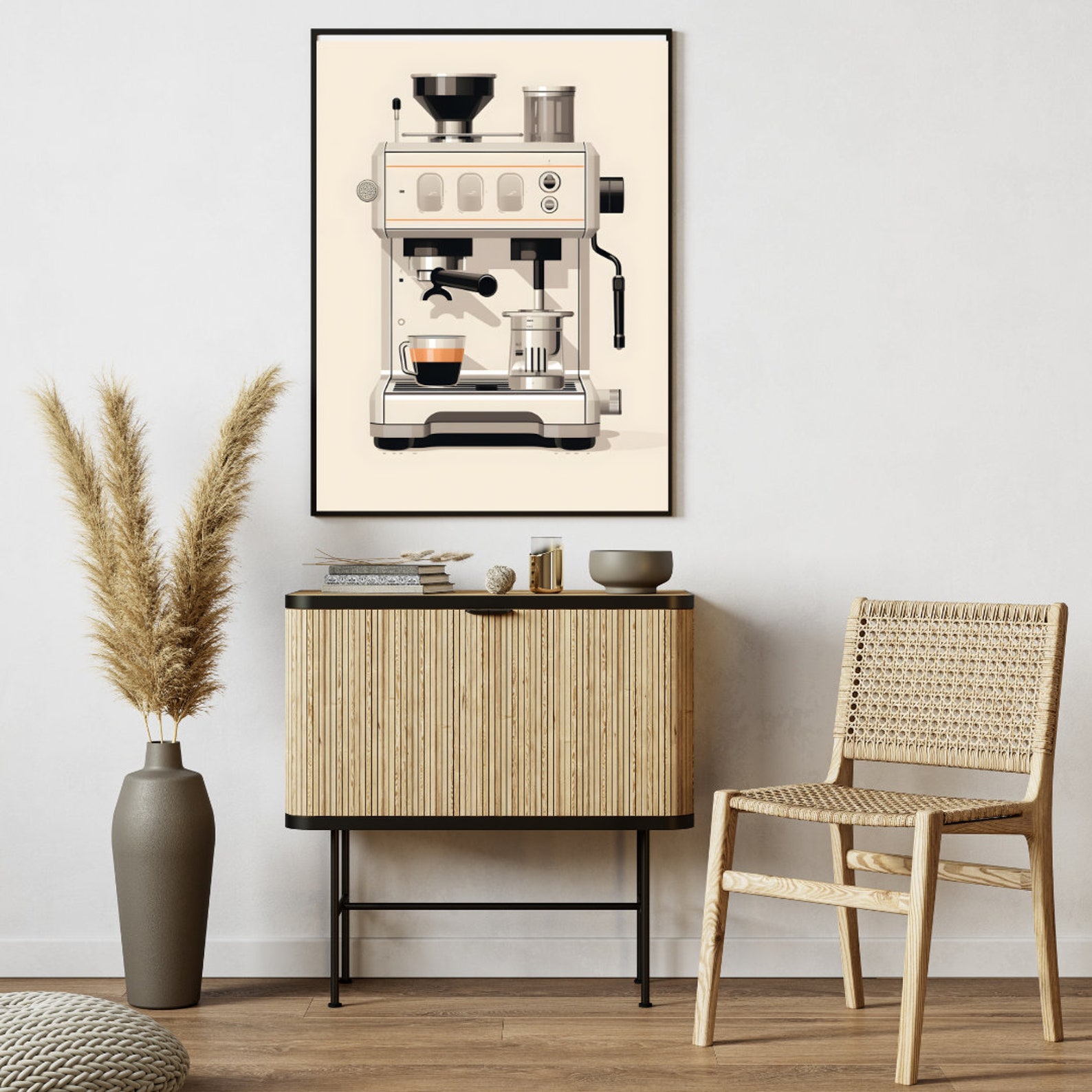 Coffee Maker Poster Coffee Lover Print Kitchen Wall Decor Aesthetic ...