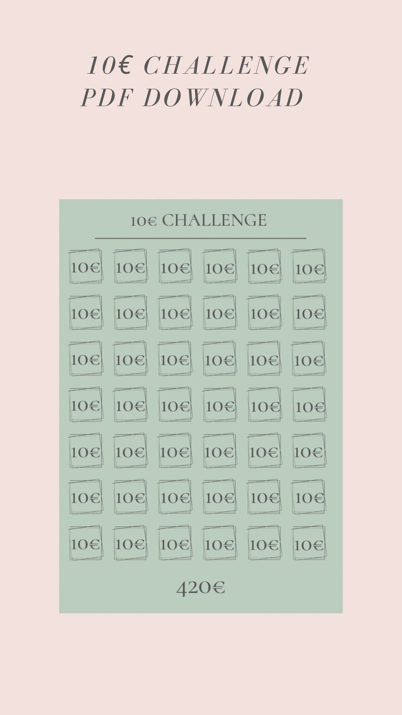 10 Euro Challenge, Budget Binder, Budget Planner, Sparchallenge, Spar ...