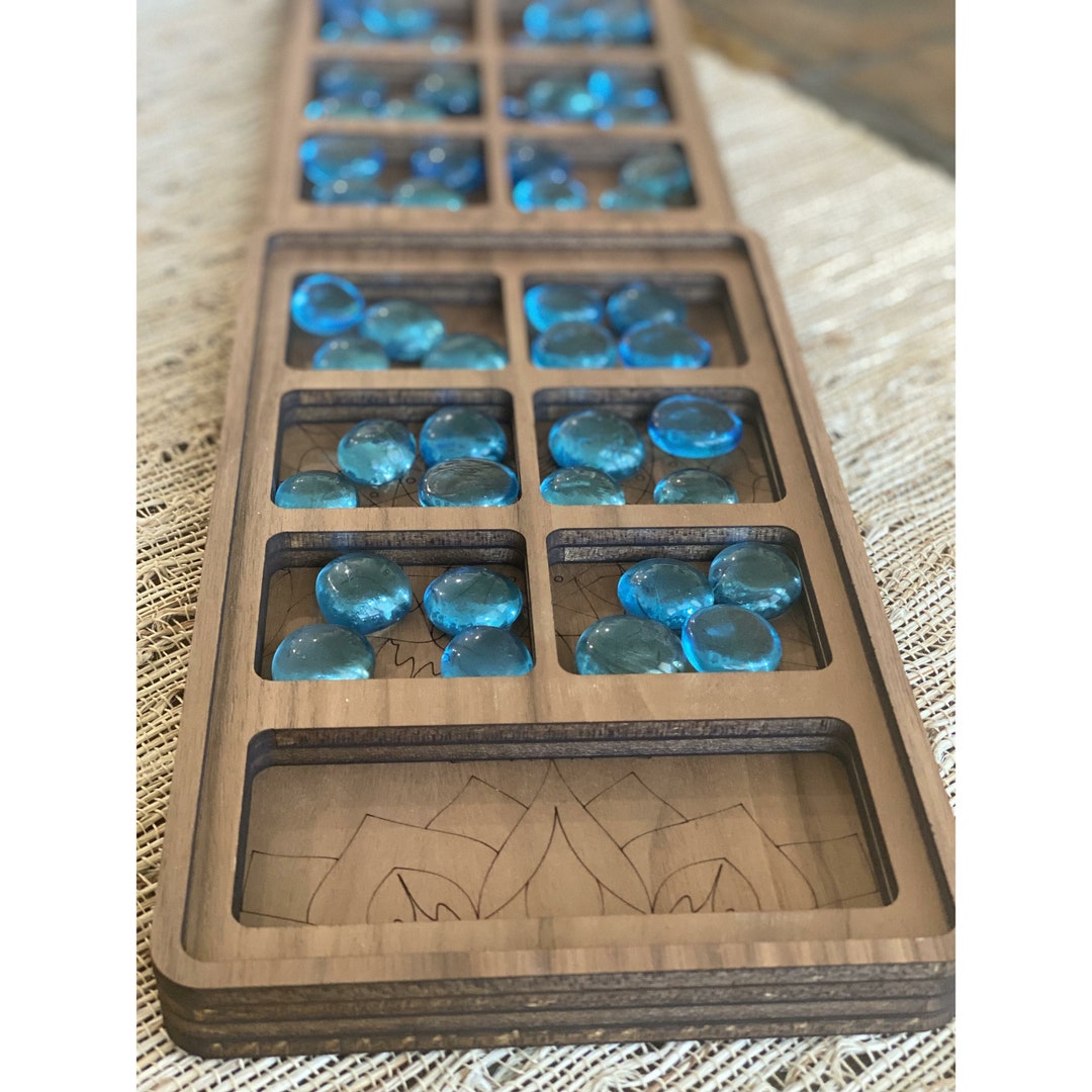 Mancala | Family Game Night | Custom Game Board | Game Gift | Wooden ...