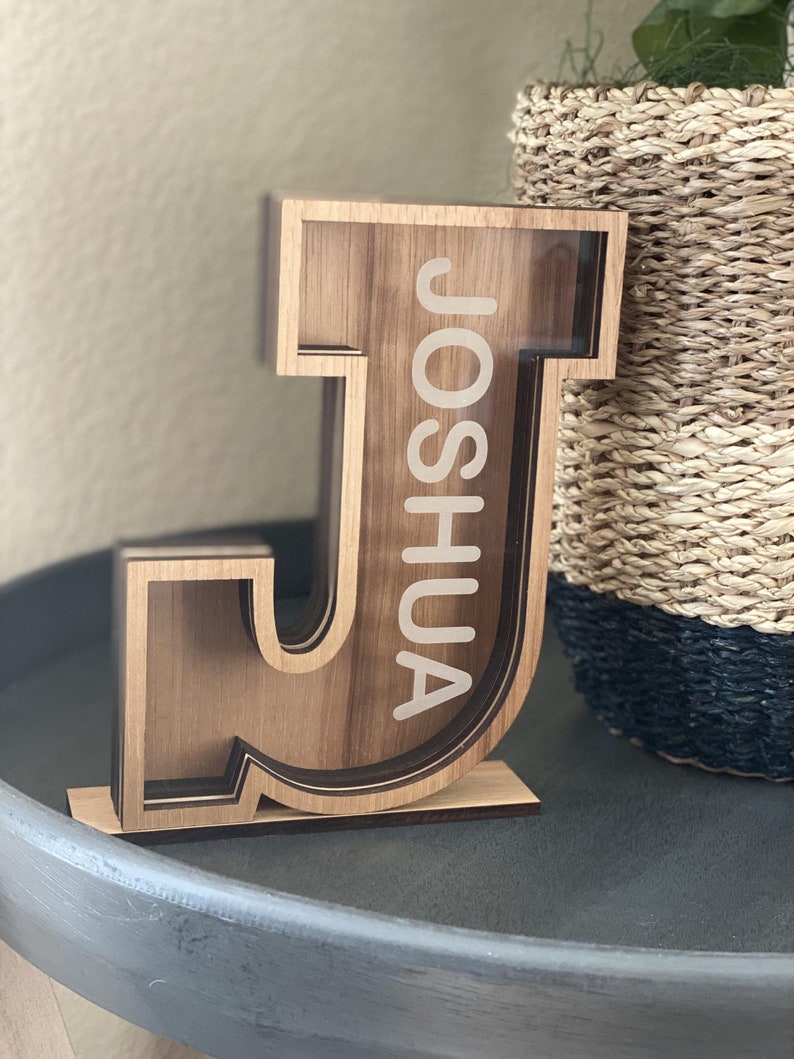 Letter Bank Monogram Bank Personalized Bank Piggy Bank | Etsy