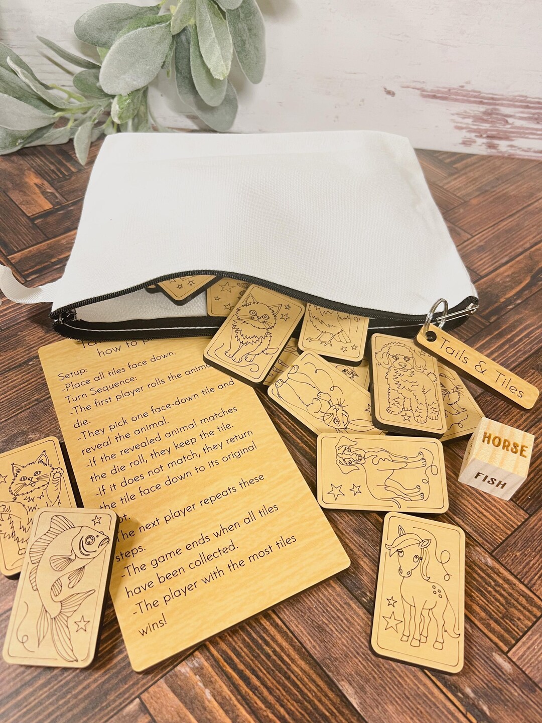 Tails & Tiles Memory Matching Game - Etsy