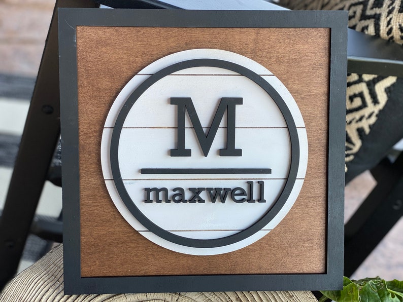 Modern Farmhouse Monogram Sign Farmhouse Monogram Sign - Etsy