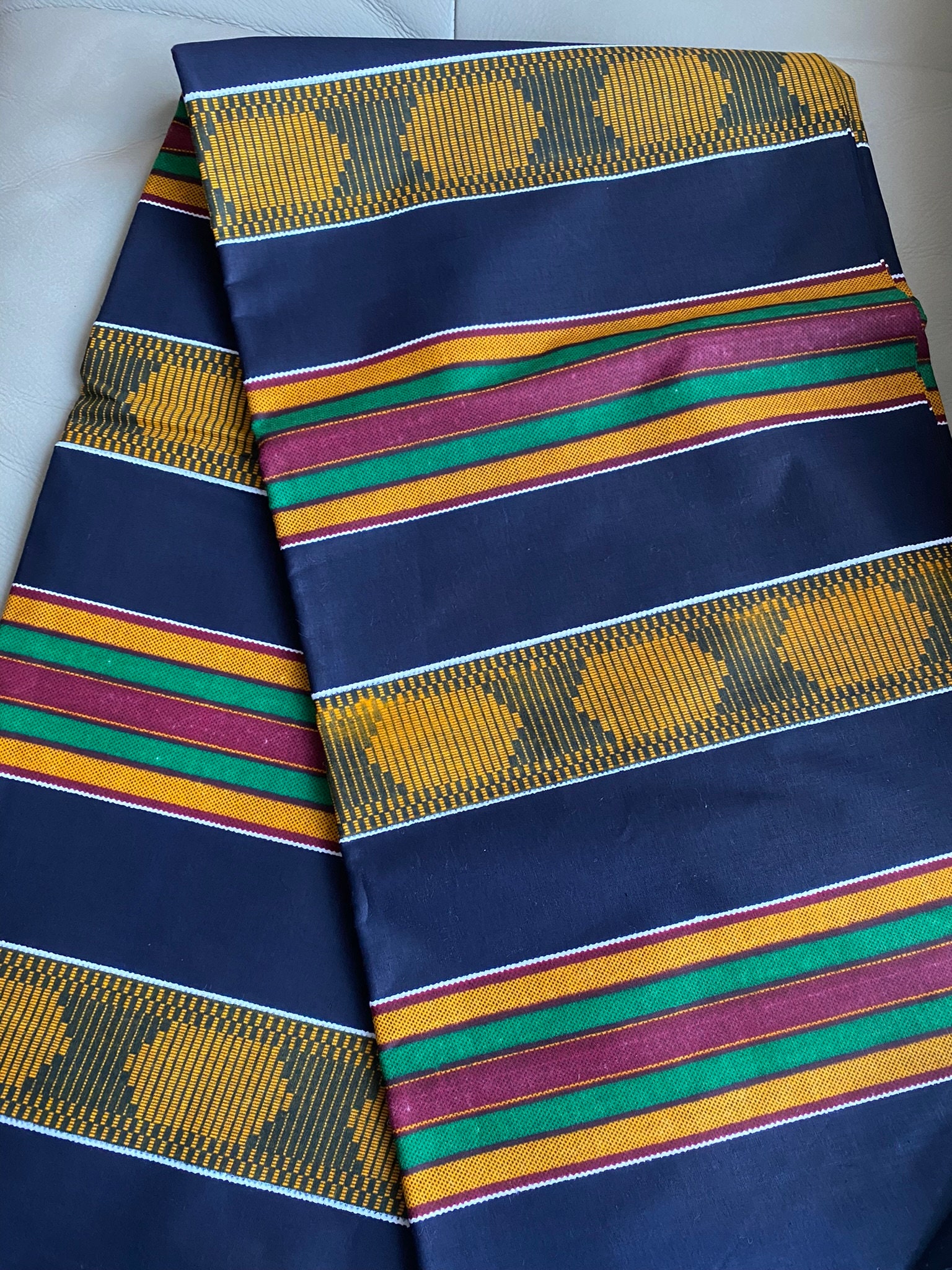 Black Kente Fabric per Yard, Kente Fabric, Ghana Kente, Craft Fabric ...