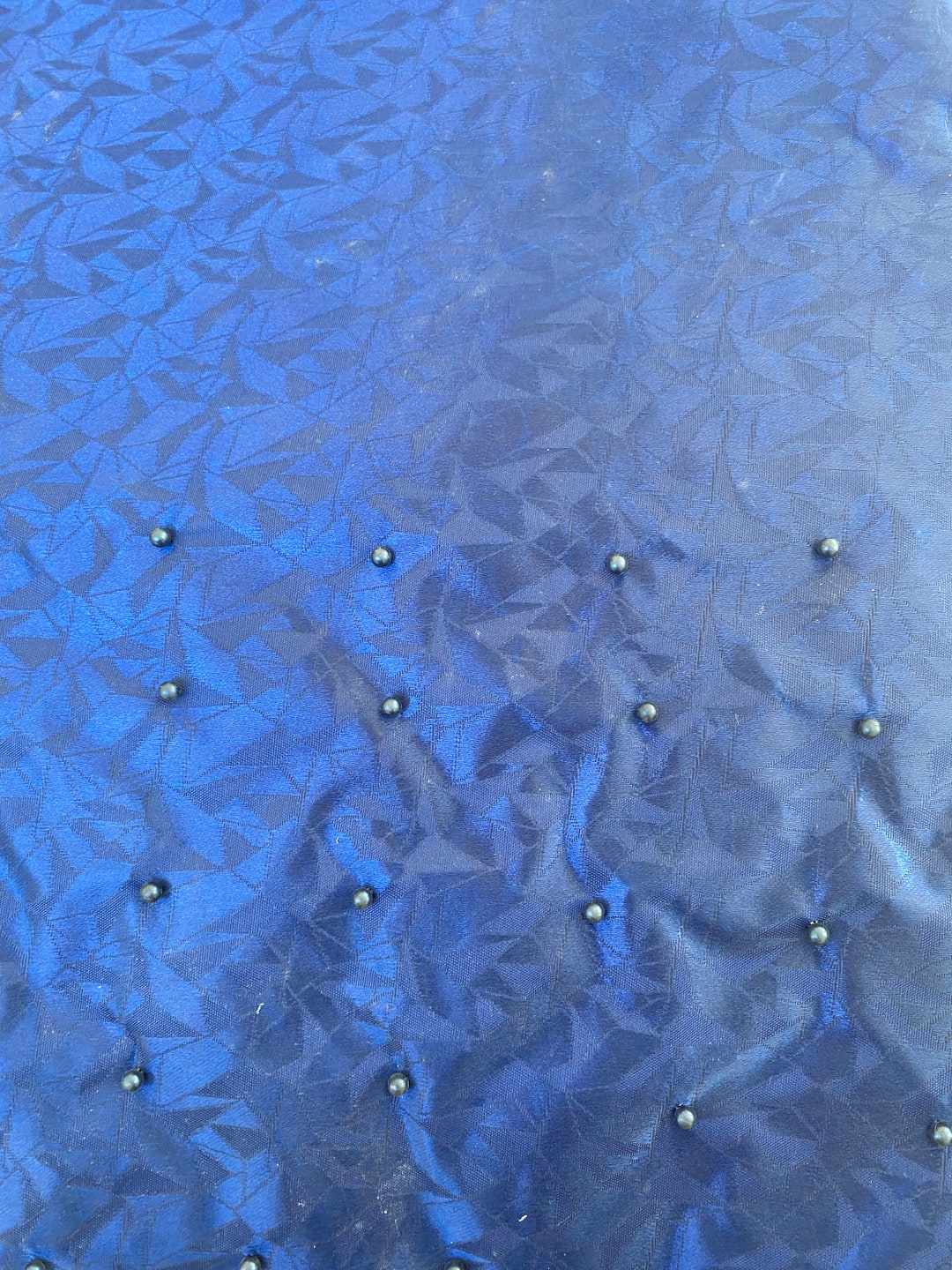 Set of 2 Royal Blue Gele: Nigerian Head Tie With Pearl Adornment - Etsy