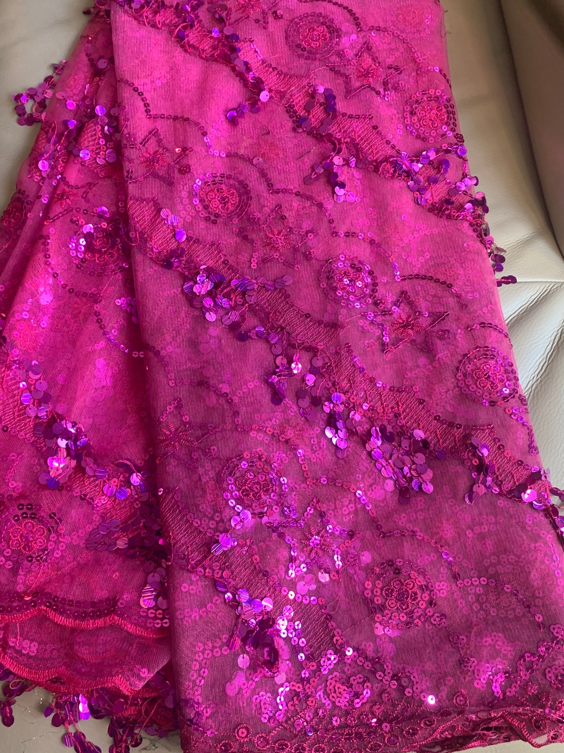 5 Yards Lace Fabricafrican Lace Fabric Embroidered Pink Lace | Etsy