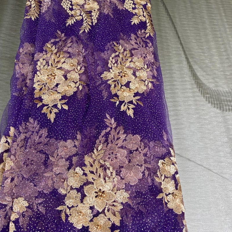 Purple Lace Fabric - Etsy