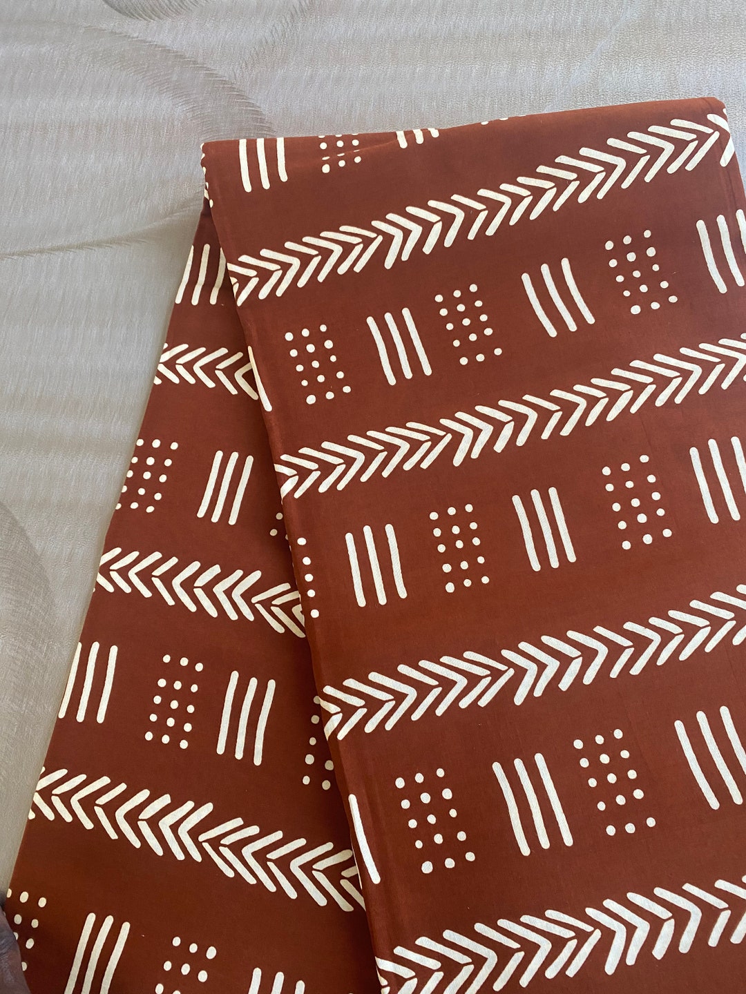 African Fabric per Yard, Mud Print Fabric per Yard, African Fabric ...