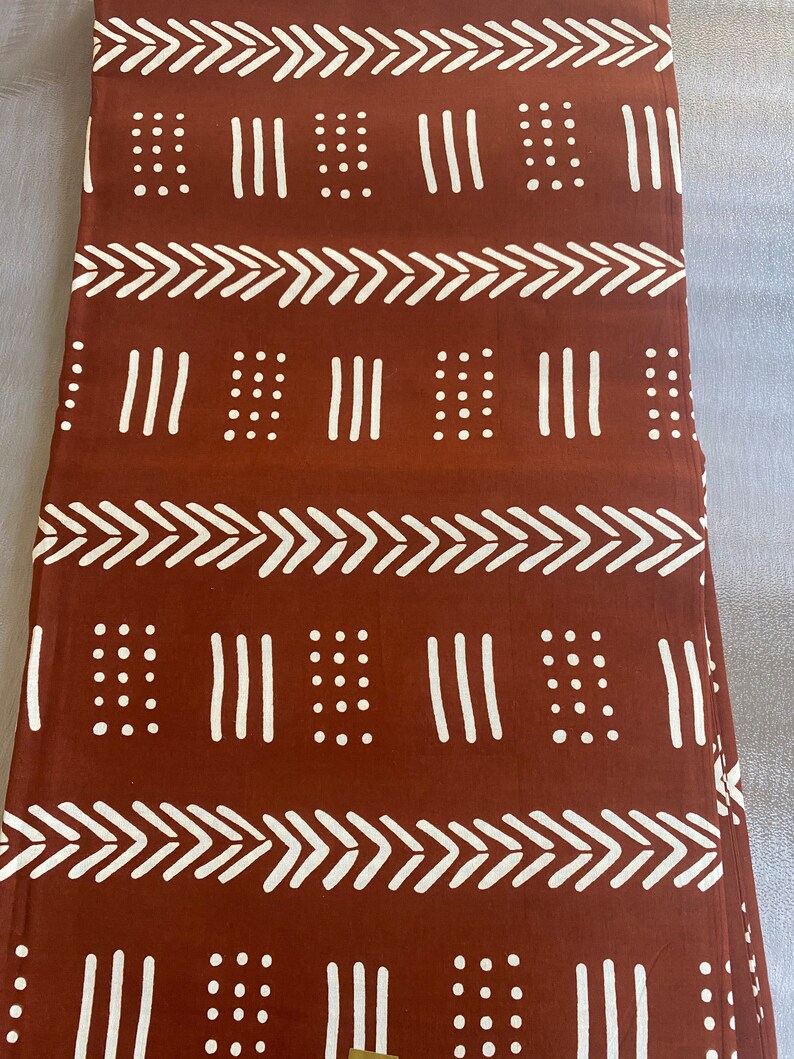 African Fabric per Yard, Mud Print Fabric per Yard, African Fabric ...