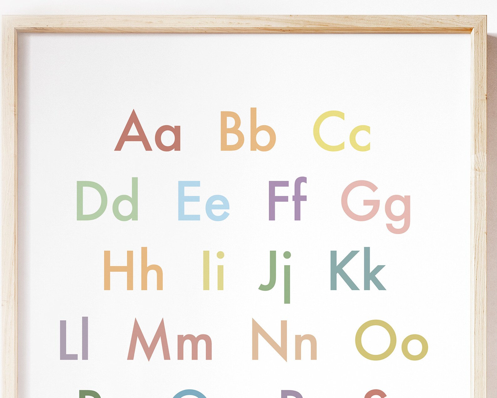 Pastel Rainbow Alphabet Printable Nursery Wall Art Minimal | Etsy