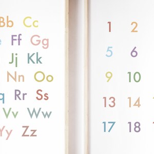 Pastel Rainbow Alphabet & Numbers Printable | Nursery Wall Art ...