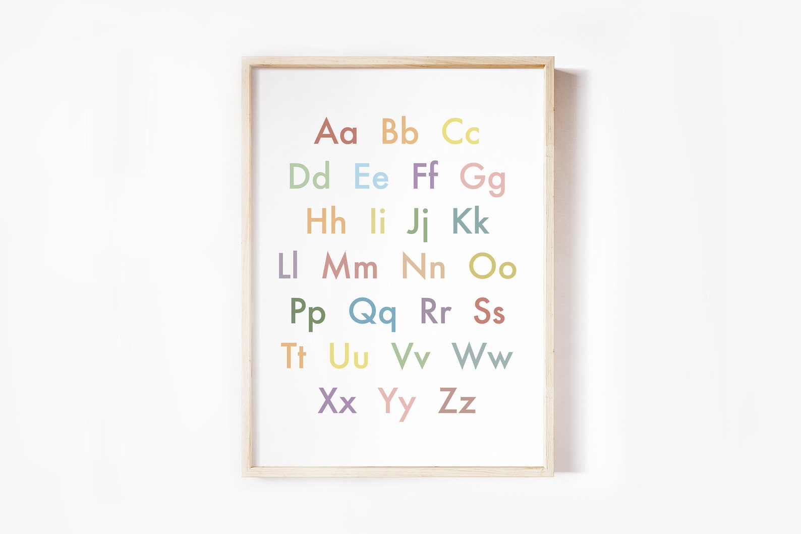 Pastel Rainbow Alphabet & Numbers Printable | Nursery Wall Art ...