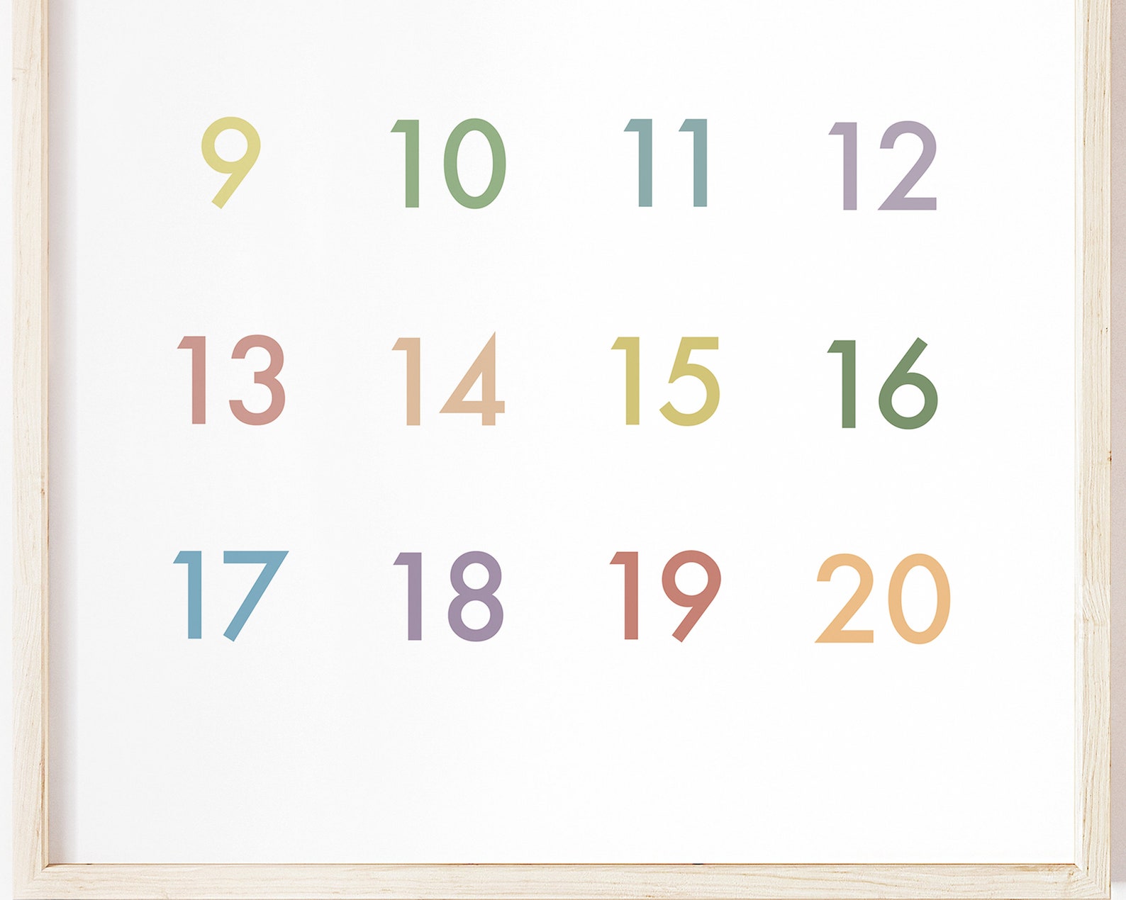 Pastel Rainbow Numbers Printable | Nursery Wall Art | Minimal Numbers ...
