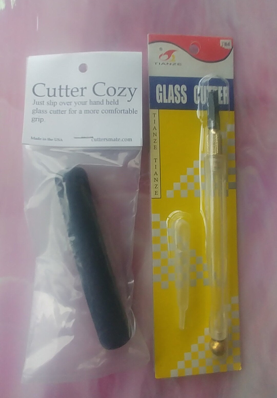 Glass Cutter - Pencil Grip Stained Glass Cutter - Clear Oil Fed - for ...