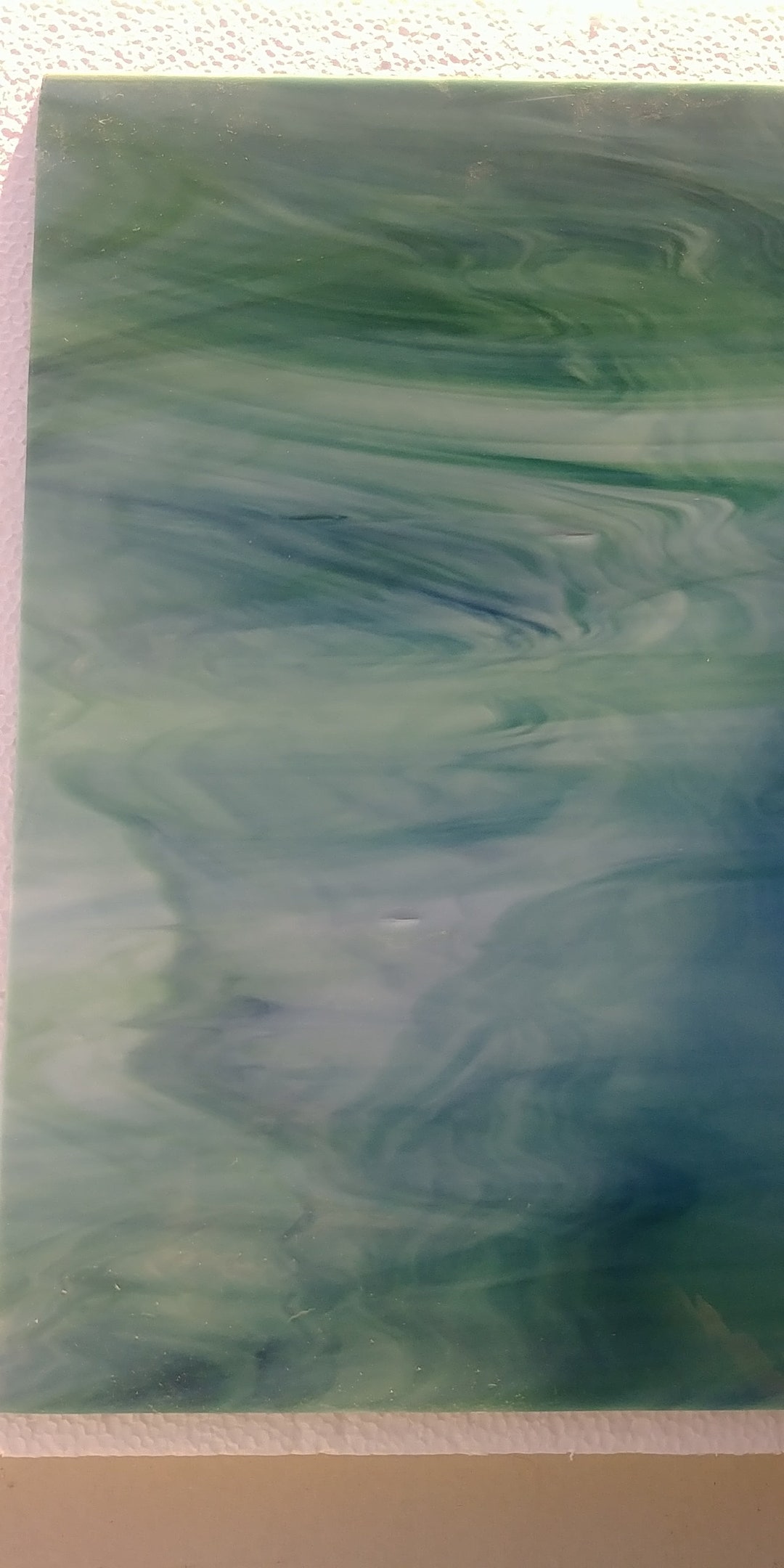 Dark Green, Blue and White - Spectrum Opaque Stained Glass Sheet for ...