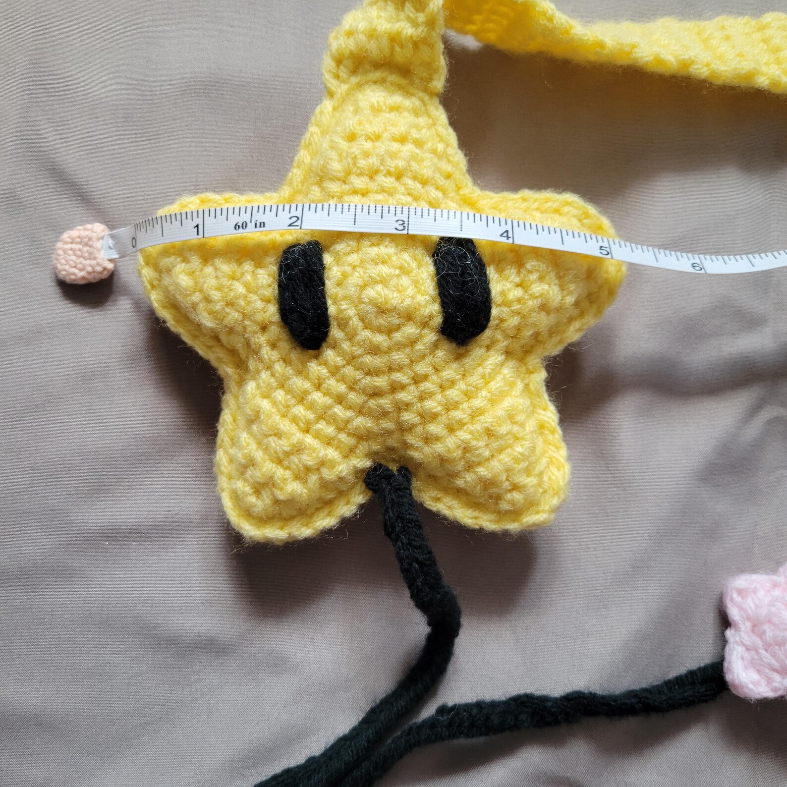 Mario Star Inspired Crochet Earmuffs, Y2K, Handmade Accessories ...