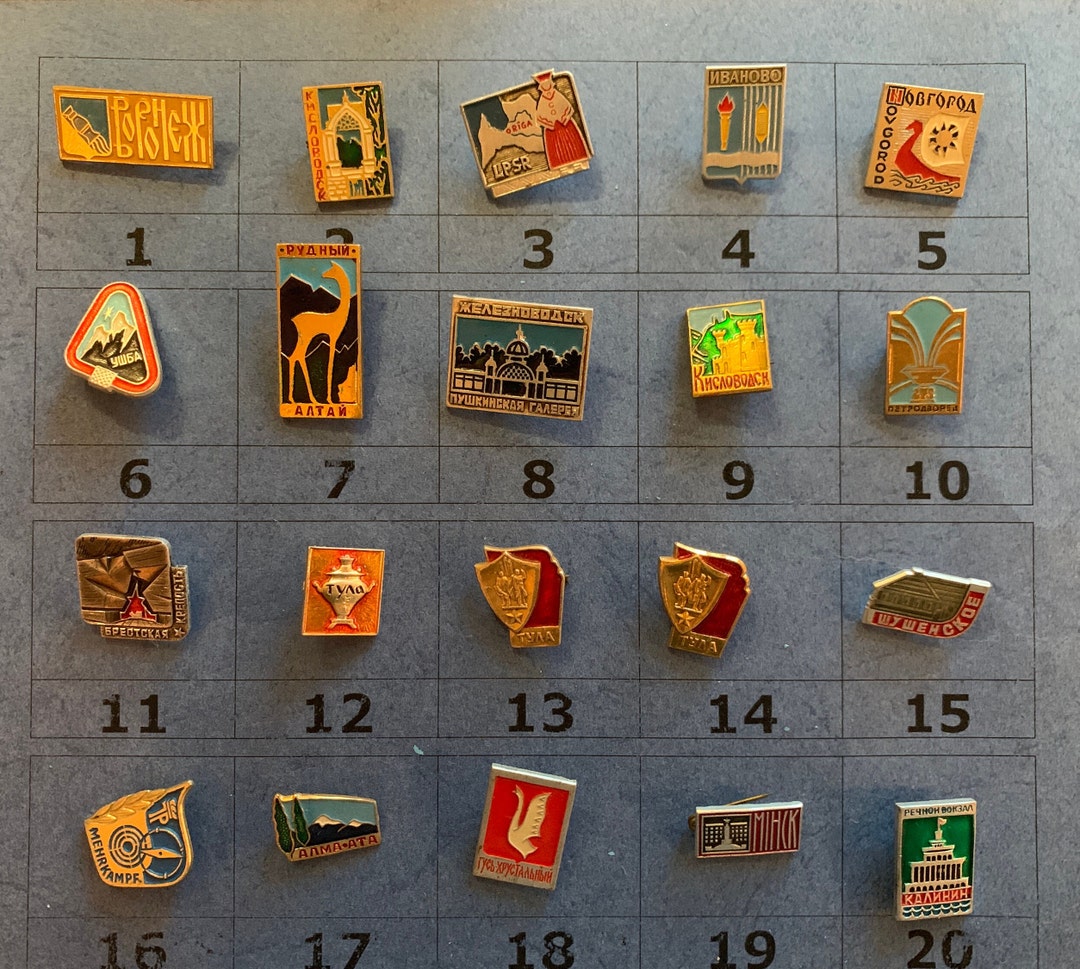 Russia Label Pins Ukrainian Badges Label Pins Cities Badges Soviet Pin ...