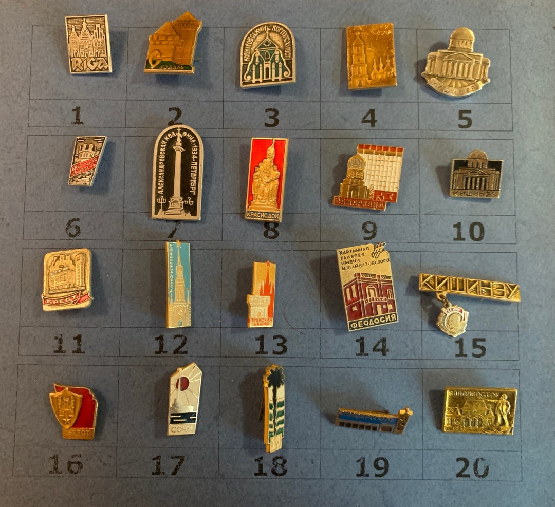 Russia Label Pins Ukrainian Badges Label Pins Cities Badges Soviet Pin ...