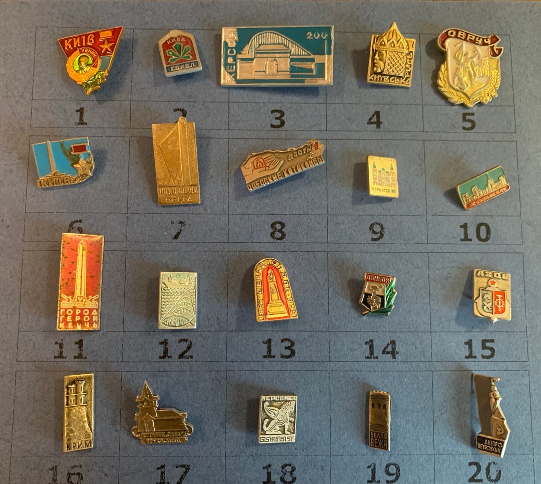 Russia Label Pins Ukrainian Badges Label Pins Cities Badges Soviet Pin ...